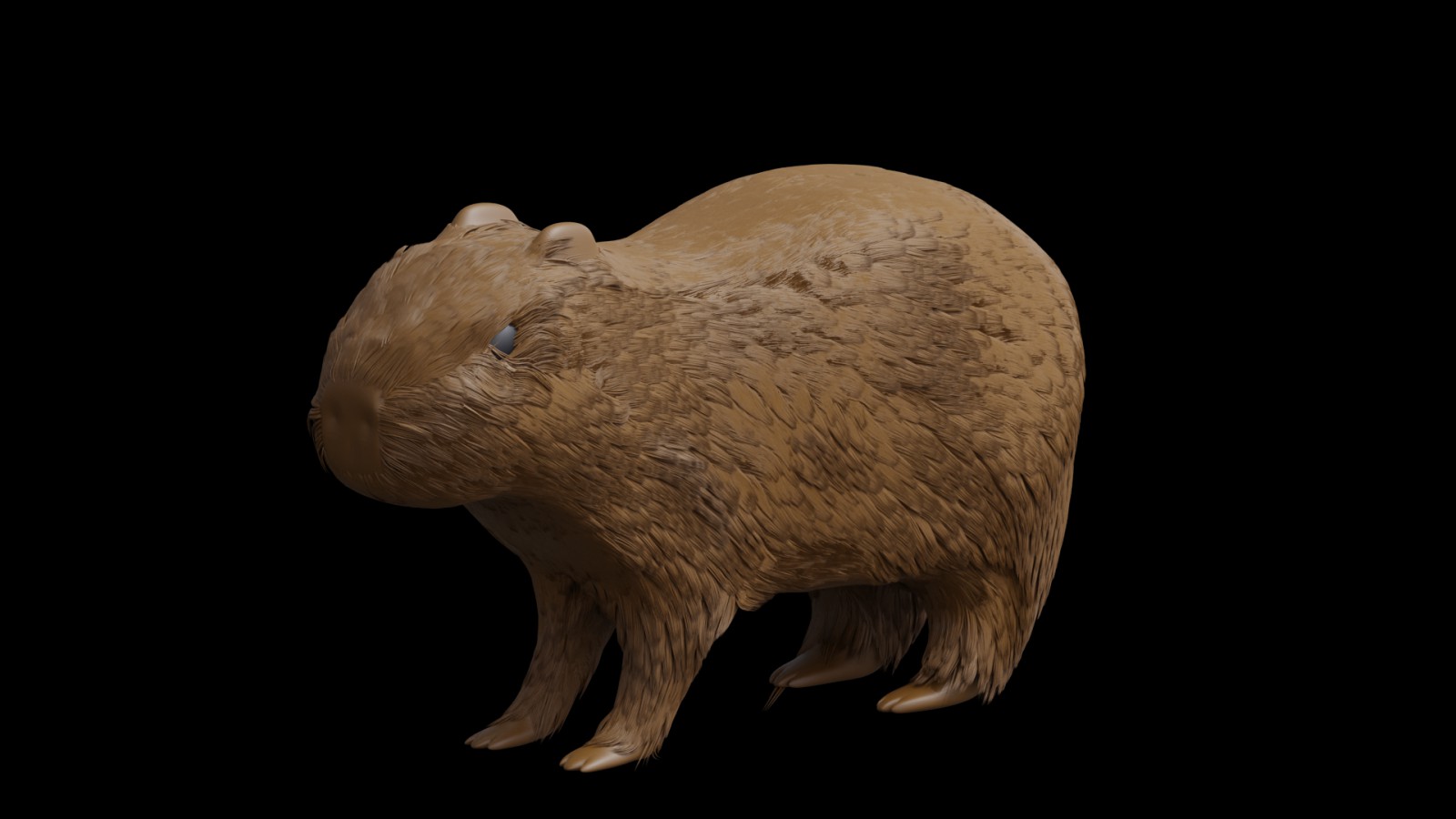 Capybara 3d model in Blender - Капибара 3Д модель Blender